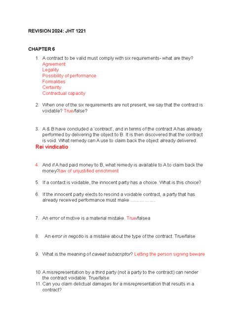 Revision 2024 N A Revision 2024 Jht 1221 Chapter 6 A Contract To Be Valid Must Comply With