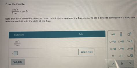 Answered Prove The Identity Sec X Csc 2x 2 Tanx… Bartleby