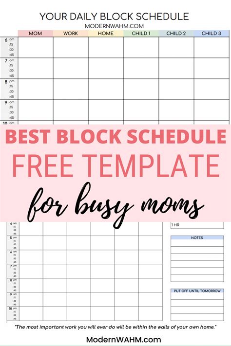 Blocking Chart Template