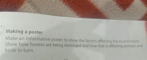 Making A Poster Make An Informative Poster To Show The Factors Affecting