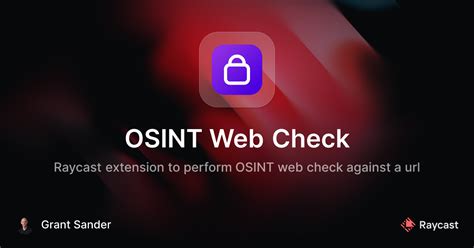 Raycast Store Osint Web Check