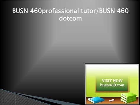 ppt busn 460 successful learning busn460dotcom powerpoint