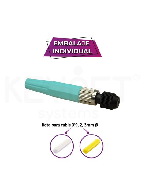 Conector Fibra Mecanico Fc Pc Mm Universal Metal And Black Cap