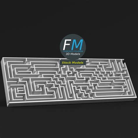 Rectangular Labyrinth 1 3d Model Cgtrader