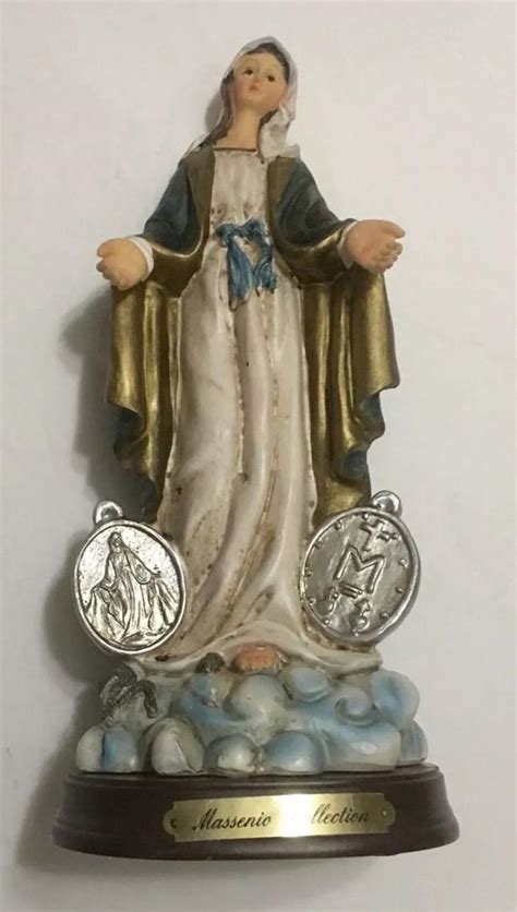 Virgin Mary The Miraculous Medal Statue 8 Resin Figurine Virgen Maria