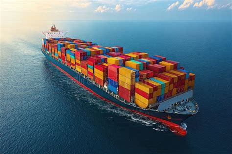 Optimizing Container Ship Logistics Efficient Cargo Loading For Impo Stock Illustration