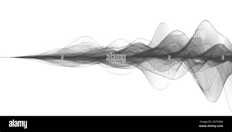 Dark Wireframe Wave Structure Modern Abstract Virtual 3d Background Isolated Audio Soundwaves