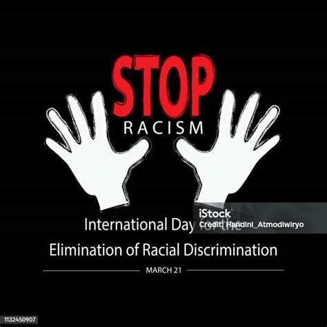 인종차별 주의를 중지 합니다 국제 인종 차별 철폐의 날 3 월 21 일 개념에 대한 스톡 벡터 아트 및 기타 이미지 개념 개념과 주제 낮 Istock