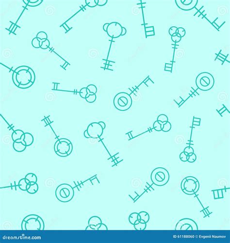 Seamless Keys Pattern Vector Illustration Stock Vector Illustration Of Ring Design 61188060