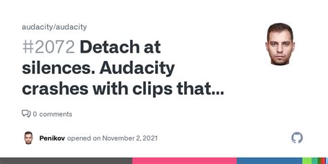 Detach At Silences Audacity Crashes With Clips That Trimmed And