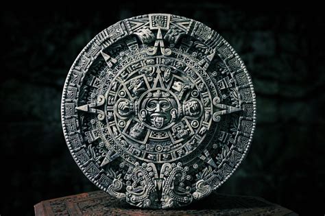 Large Aztec Calendar Art Mayan Mexico Statue Plaque Ancient Aliens Inca