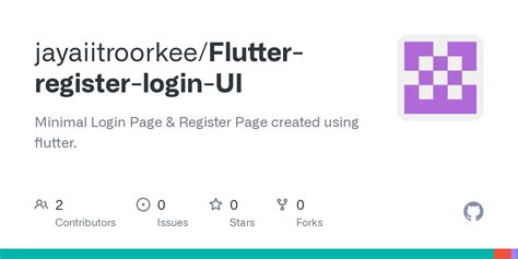 Github Jayaiitroorkee Flutter Register Login Ui Minimal Login Page Register Page Created