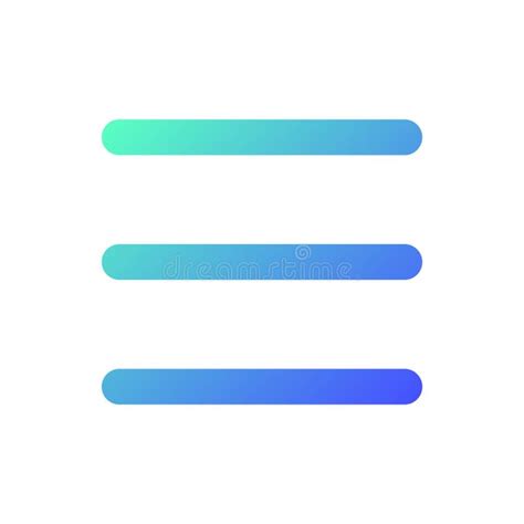 Hamburger Like Menu Pixel Perfect Gradient Linear Ui Icon Stock Illustration Illustration Of