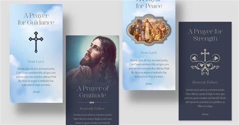 Prayer Cards Template Print Templates Ft Church And Holy Envato