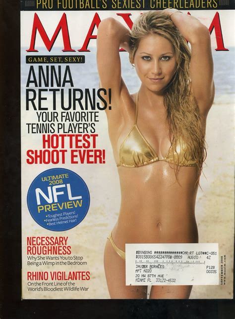 Anna Kournikova 2008 Maxim Mag Anna Returns Hottest Shoot Ever Nfl