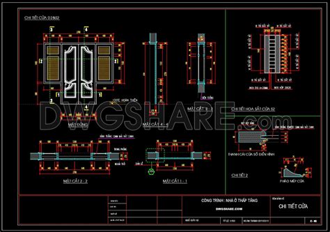 392 Detailed Autocad Drawings Of Doors Windows For Download