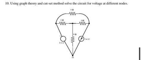 Using Graph Theory And Cut Set Method Solve The Circuit For Voltage At Di