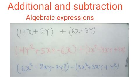 Addition And Subtraction Expressions