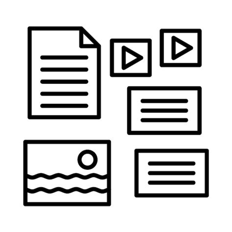 Premium Vector Unstructured Data Line Illustration