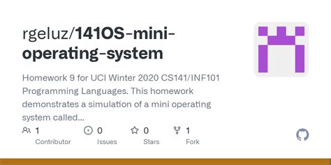 Github Rgeluz141os Mini Operating System Homework 9 For Uci Winter 2020 Cs141inf101
