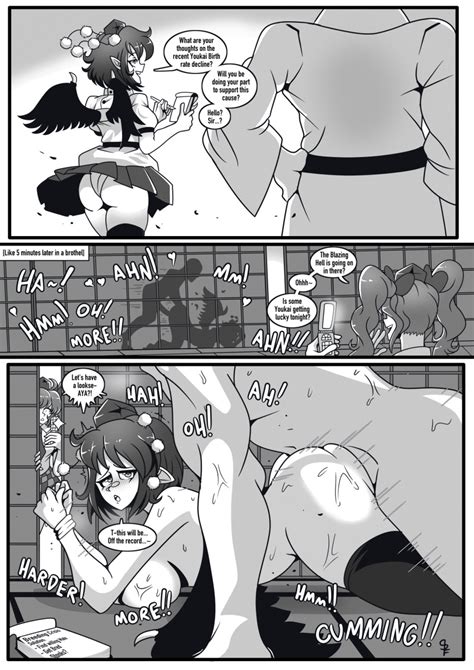 Rule 34 1boy 2girls Breasts Comic English Text Facepid Hat Hatate Himekaidou Meme Sex