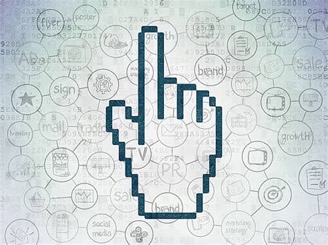 white background with mouse cursors hovering over a sign depicting