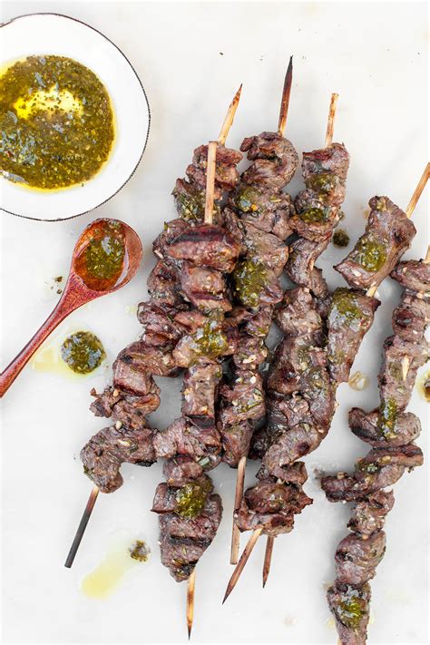 Grilled Lamb Skewers With Chimichurri Colavita Recipes