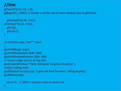 Robot In Opengl Using Line Function Ppt