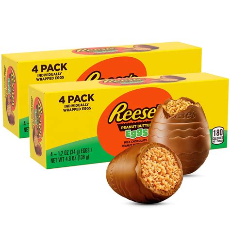 Reese Creme Eggs Easter Irf13 Candy 2 Pack Milk Chocolate Peanut Butter Eggs Individually