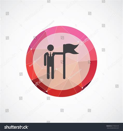 Vector Man Holding Flag Icon Stock Vector Royalty Free 377061619 Shutterstock