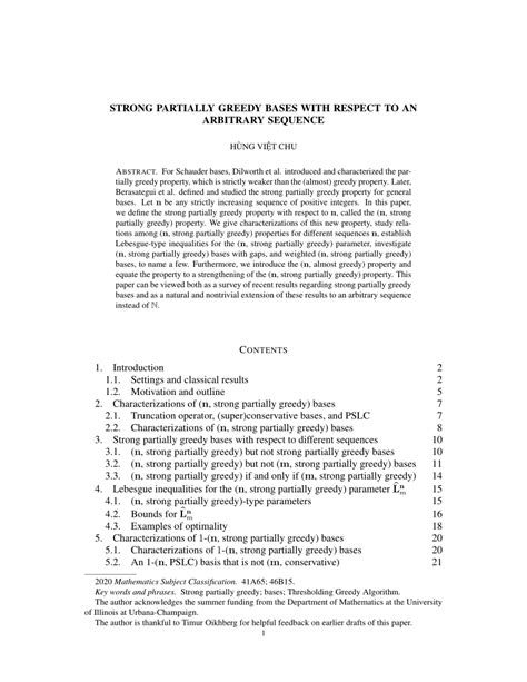 Pdf Strong Partially Greedy Bases With Respect To An Arbitrary Sequence