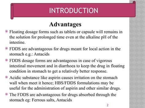 Floating Drug Delivery Systems Fdds Pptx