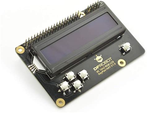 Dfrobot Iic 16×2 Rgb Lcd Keypad Hat For Raspberry Pi V10black Bigamart