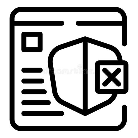 Website Security Error Message Showing Security Threat Stock Vector