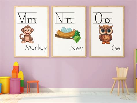 Alphabet Poster Classroom Alphabet Poster Printable Large Format
