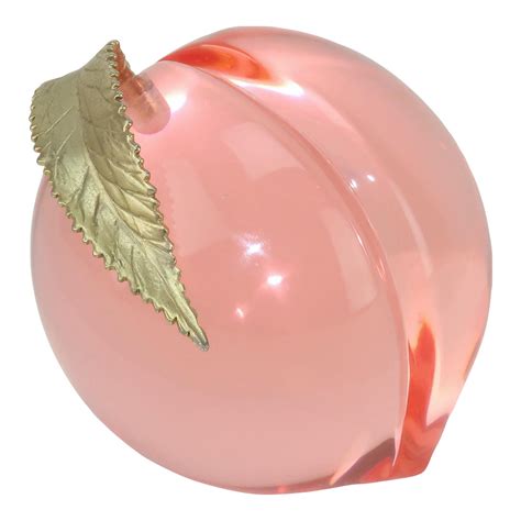 Lucite Fruit Peach Paper Weight 1980s Chairish