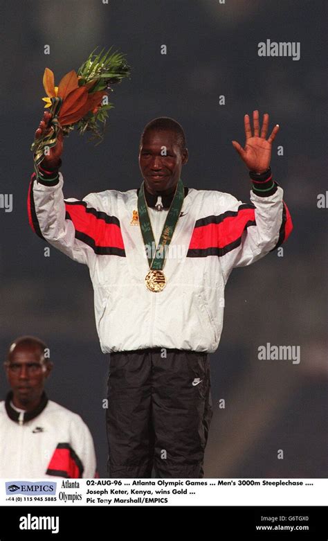 02 Aug 96 Atlanta Olympic Games Mens 3000m Steeplechase Joseph Keter Kenya Wins
