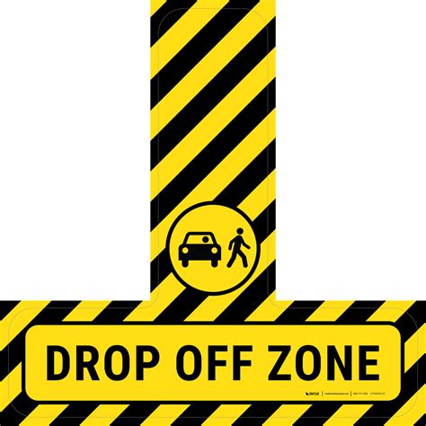 Drop Off Zone Floor Sign Ts