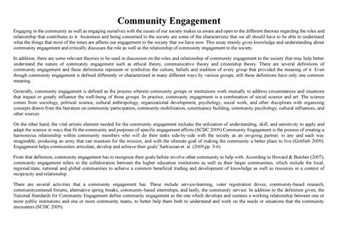 Community Engagement Grade A Community Engagement Engaging In The