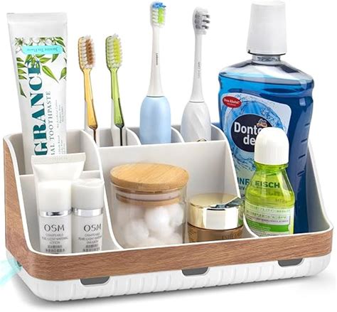 Gfware Bathroom Countertop Organizer Detachable 7 Slots