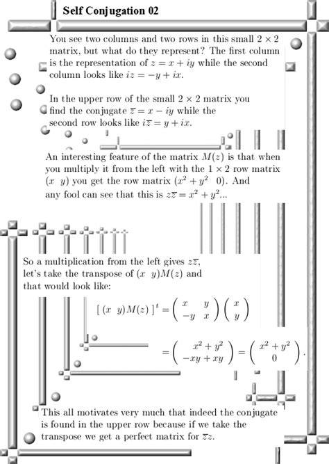 The Two Self Conjugate Planes For 3d Circular And Complex Numbers 3dcomplexnumbers