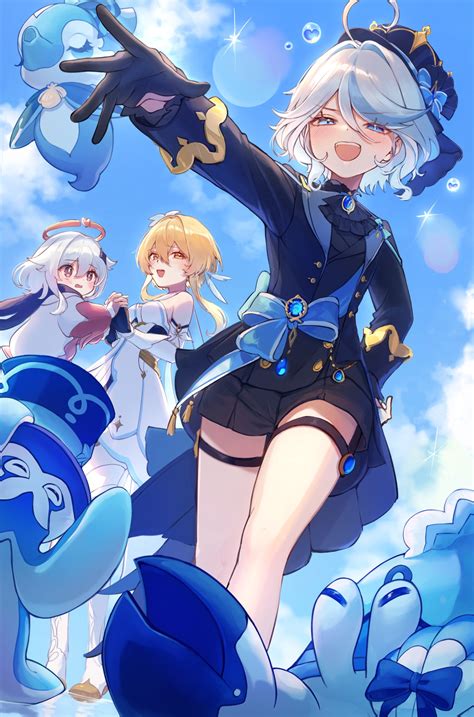 Lumine Furina Paimon Surintendante Chevalmarin Gentilhomme Usher And More Genshin Impact