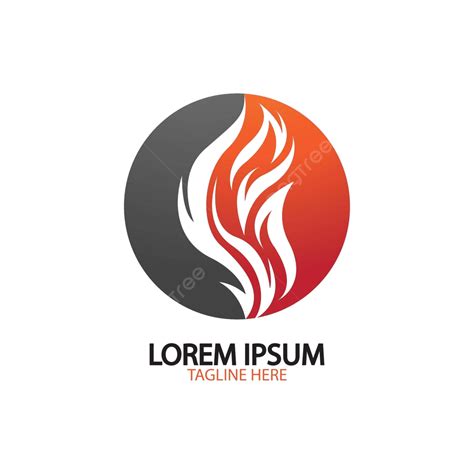 Api Logo Ikon Vektor Desain Template Kekuatan Bola Api Api Unggun Vektor Kekuasaan Bola Api