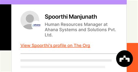 Spoorthi Manjunath Human Resources Manager At Ahana Systems And Solutions Pvt Ltd The Org
