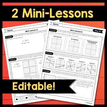 Step Graphing Linear Systems Texas Algebra Intervention TEKS A F