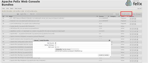 configuring cortex using apache felix web console · commerce