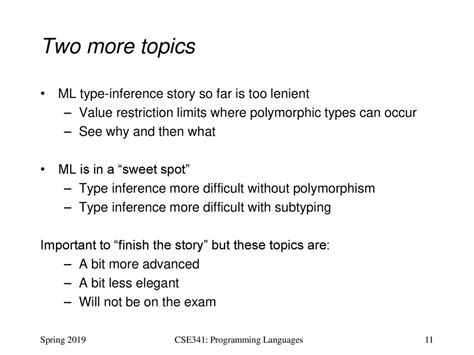 Cse341 Programming Languages Lecture 11 Type Inference Ppt Download