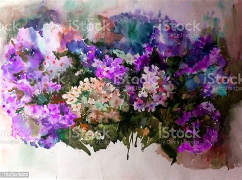 추상 밝은 색상 장식 배경 꽃 무늬 핸드메이드 플록스 꽃의 아름다운 부드러운 낭만적 인 봄 꽃다발 0명에 대한 스톡 벡터 아트