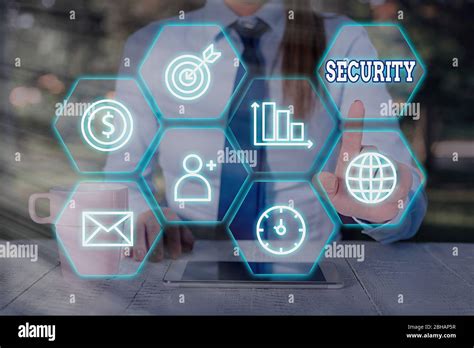 Conceptual Hand Writing Showing Security Concept Meaning Measures Taken To Be Safe Quality Or