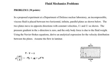 Solved Fluid Mechanics Problems PROBLEMI 30 Points In A Chegg Com